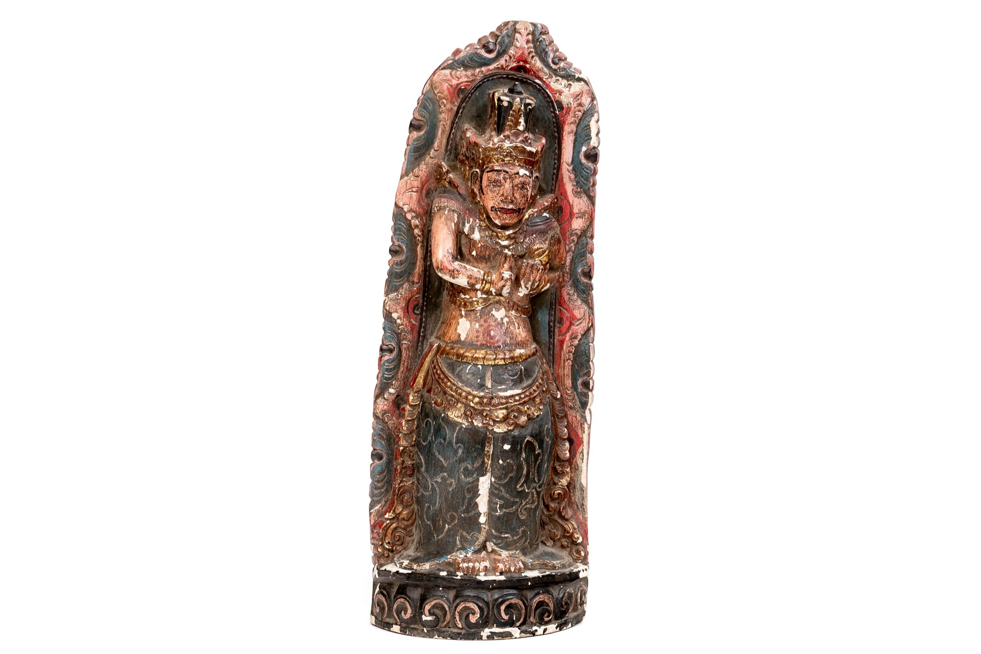 Polychrome Asian Temple Figure – White Mtns Antiques & Decor